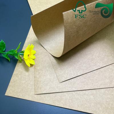 China FSC Certified 200gsm 450gsm Brown Kraft Paper Fold Resistant For Calendar   Desk Calendar Making for sale