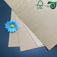 China FSC Food Grade Brown Kraft Cardboard 350gsm15gsm PE Coating  For Lunch Box Packaging for sale