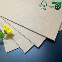 China FSC Food Grade Brown Kraft Cardboard 350gsm15gsm PE Coating  For Lunch Box Packaging for sale