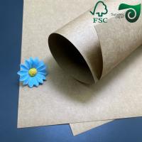 China FSC Food Grade Brown Kraft Cardboard 350gsm15gsm PE Coating  For Lunch Box Packaging for sale