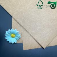 China FSC 70cm 100cm 200gsm 400gsm Brown Kraft Board For Box Food Packaging for sale