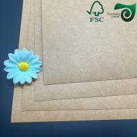 China FSC Uncoated Brown Kraft Board 200gsm 400gsm Food Grade Packaging Board For Boxes for sale