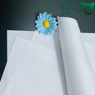 China FSC Grade 3 Food Safe White Greaseproof Paper Rolls  35gsm 40gsm Food Wrapping Solution for sale
