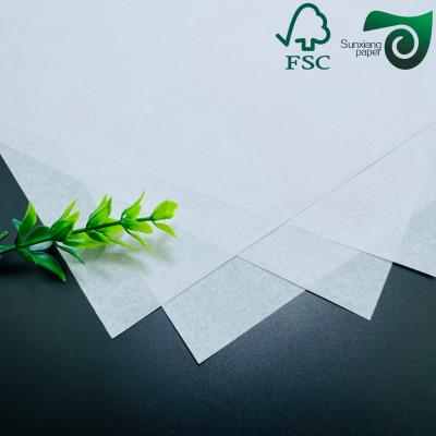 China FSC White Greaseproof Paper 38gsm 40gsm Perfect For Lunch Wrapping Fried Snacks Bacon for sale