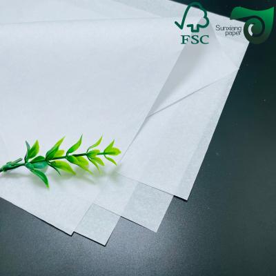 China FSC 30gsm 35gsm 38gsm  Silicone Coated White Baking Paper Food Safe  Greaseproof for sale