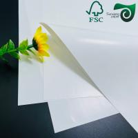 China FSC 80gsm 90gsm Super White Mirror Cast Coated Paper Glossy Sticker Base Paper for sale