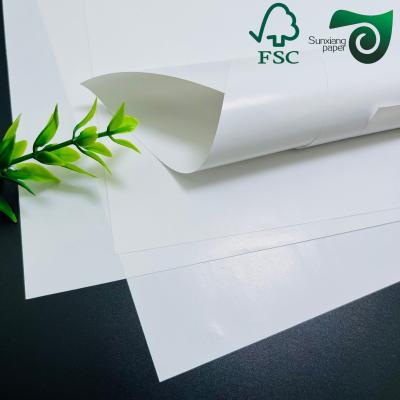 China White Coated Cardboard C2S Couche Paper Brilliant Coated Face 100gsm 128gsm 157gsm 81cm 116cm for sale