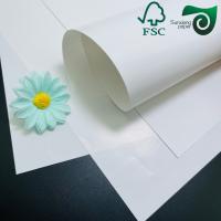 China FSC 80gsm 90gsm Super White Mirror Cast Coated Paper Glossy Sticker Base Paper for sale