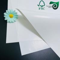 China FSC 80gsm 90gsm Super White Mirror Cast Coated Paper Glossy Sticker Base Paper for sale