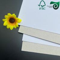 China FSC Certified 500gsm Printable Hard Fold Duplex Board Grey Back  Ideal For Notebook Covers for sale