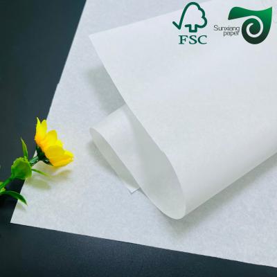 China FSC Recyclable 28gsm White Food Grade Wrapping Paper For Straws  Cutlery Purity Virgin Wood Pulp for sale