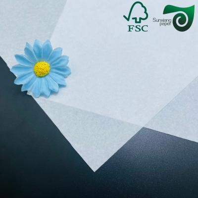 China FSC 45g 50g  Double Sided Silicone Coated White Non Stick Baking Liner Paper Also for Wrapping for sale