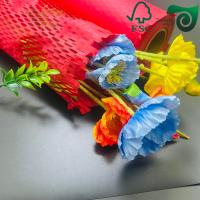 China FSC 100gsm Honeycomb Wrap Red White  Eco Friendly Fragile Packaging For E Commerce for sale