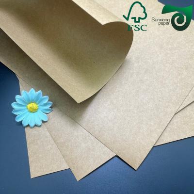 China Virgin Pulp Brown Coated Kraft Paper 250gsm 300gsm For Food Grade Packaging Boxes for sale