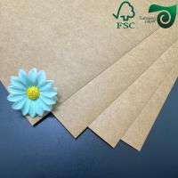 China FSC Food Grade Brown Kraft Cardboard 350gsm 400gsm  For Lunch Box Packaging for sale