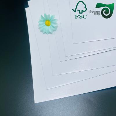 China FSC 100gsm 128gsm 157gsm White C2S Couche Paper  Brilliant Coated Double Sided Cardboard for sale