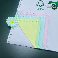 China FSC Blank Carbonless Paper 48gsm 80gsm Yellow Blue Letter Size For Receipt Printing for sale