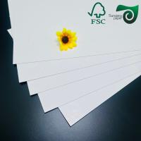 China FSC Certified 350gsm Food Safe White Cardboard Single Side Coated  High Hardness for sale