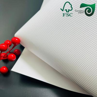 China 160gsm 180gsm Thick Colored Embossed Leather Grain Bristol Cover Paper for sale