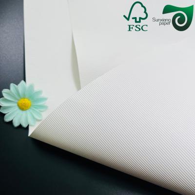 China FSC Certified 250GSM Embossed White Kraft Paper For Luxury Gift Box Packaging for sale