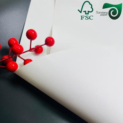China FSC 400GSM Embossed White Kraft Paper Ideal For Book Cover Making Poster Printing for sale