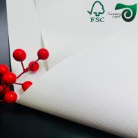 China FSC 350GSM Striped Embossed White Cardstock Paper For Luxury Jewelry Accessory Packaging for sale