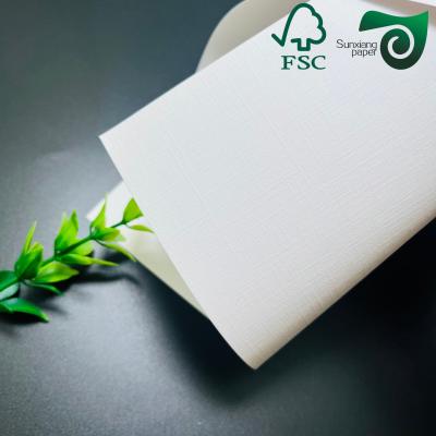 China FSC 140gsm 350gsm Embossed Leather Grain Cover Paper For Notebook for sale