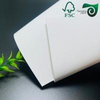 China 400GSM Cloth Texture Embossed Paper FSC Premium White Cardstock For Luxury Gift Packaging for sale