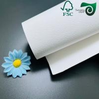China FSC 230GSM Cloth Texture Embossed Paper Premium Specialty White Cardstock For Luxury Gift Boxes for sale
