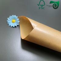 China FSC 300gsm 15gsm PE Coated Kraft Paper For Food Trays  700mm 1000mm for sale