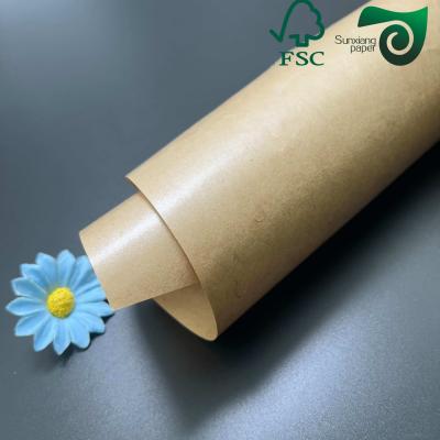 China 300gsm Brown Heavy Duty Waterproof Food Grade PE Coated Packaging Paper in Multiple Base Weights for sale