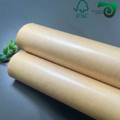China FSC 80gsm Food Grade PE Coated Kraft Paper  Virgin Brown For Bread Bags for sale