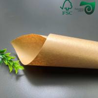 China FSC 80gsm PE Coated Brown Kraft Paper Roll Food Grade Oilproof Packaging Paper for sale