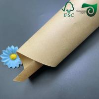 China 60gsm 70gsm FSC Brown Single Sided Coated Ribbed Kraft Paper For Food Wrap Bags for sale