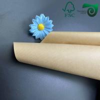China 60gsm 70gsm FSC Brown Single Sided Coated Ribbed Kraft Paper For Food Wrap Bags for sale