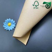 China 60gsm 70gsm FSC Brown Single Sided Coated Ribbed Kraft Paper For Food Wrap Bags for sale