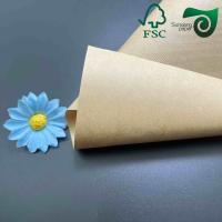 China 50g 60g  MG Single Side Ribbed Pure Brown Virgin Kraft Paper Food Grade For Packaging for sale