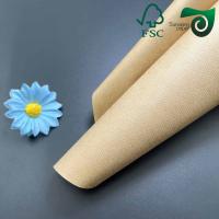 China 60gsm 70gsm FSC Brown Single Sided Coated Ribbed Kraft Paper For Food Wrap Bags for sale
