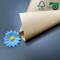 China 50g 60g  MG Single Side Ribbed Pure Brown Virgin Kraft Paper Food Grade For Packaging for sale