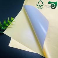 China FSC 75gsm Wet Strength White Gloss Label Paper For Beverage Cold Chain Label Packaging for sale