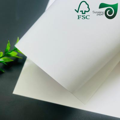 China FSC 80gsm 120gsm High Stiffness Uncoated White Virgin Kraft Paper Roll For Packaging Bags for sale