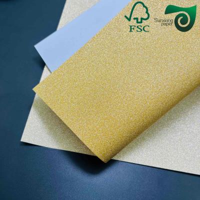 China FSC Certified 260GSM Colored Glitter Paper Recycled For Crafts  Packaging for sale