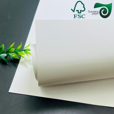 China FSC 300gsm 350gsm 400gsm White PE Coated C1S Paper For Food Packaging Boxes for sale