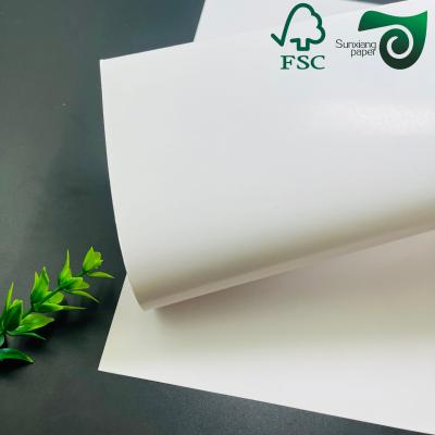China C1S One Side Glossy White Cardboard 1mm 1.5mm Duplex Board White Back Sheets for sale