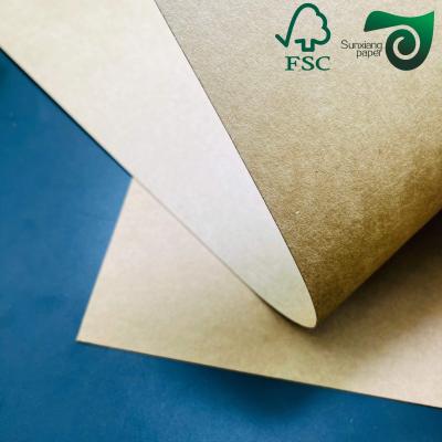 China FSC Certified 400gsm 350gsm Brown Kraft Board For Packaging Box Making for sale