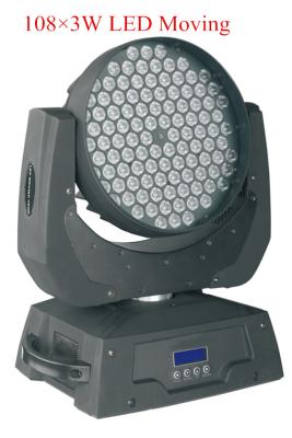 China LED Stage Moving Head Lights 108PCS × 3W RGBW With LCD Dispaly For Big Party for sale