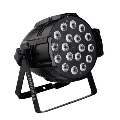 China DJ LED Par Can Lights 18PCS*12W LED RGBWYI Color Mixing Lamp 220W Rated Power for sale