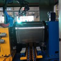 China Customized 220V Robot Welding Station For Aluminium Fuel Tank Covers 1000kg Weight for sale