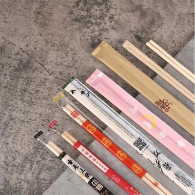 China Japanese Round Twin Bamboo Sushi Chopsticks Paper Covered Disposable for sale