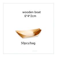 China 100%Natrual Eco Sushi Boat Disposable Wooden Boat for Food Sushi Trays Fast Food for sale